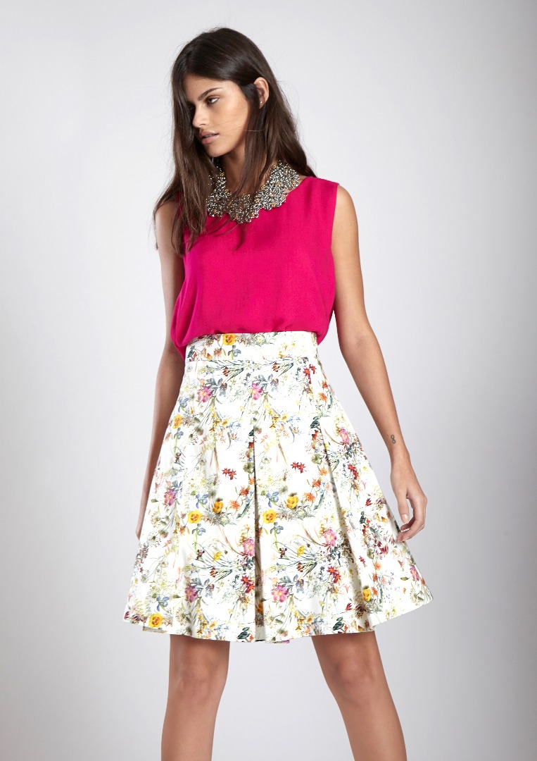 Falda Estampado Floral Multicolor