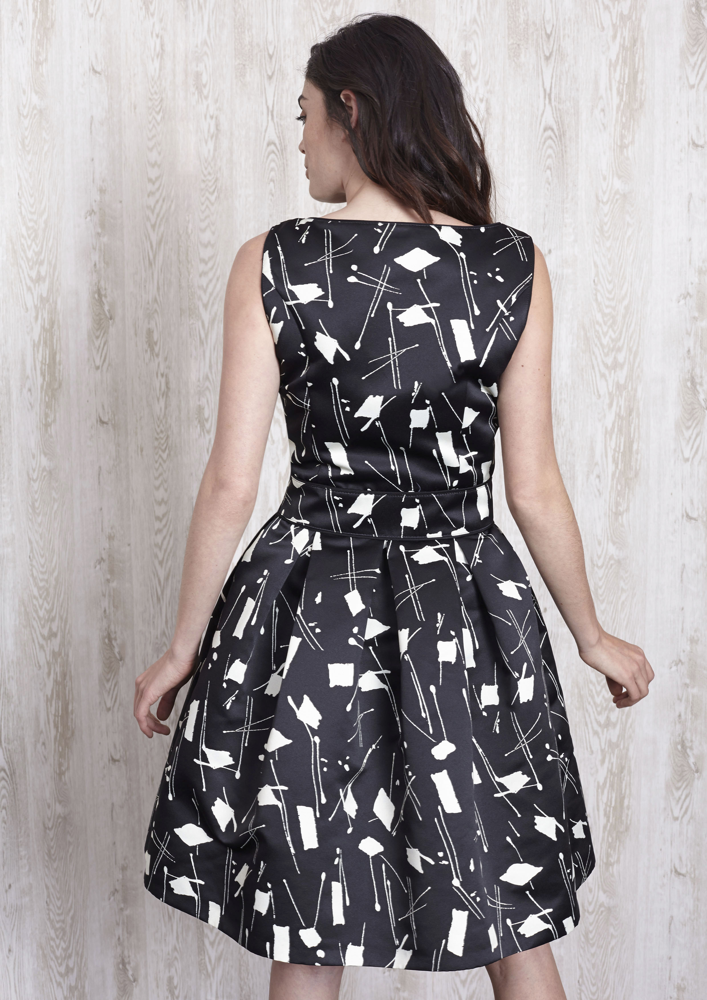 Abstract print cocktail dress