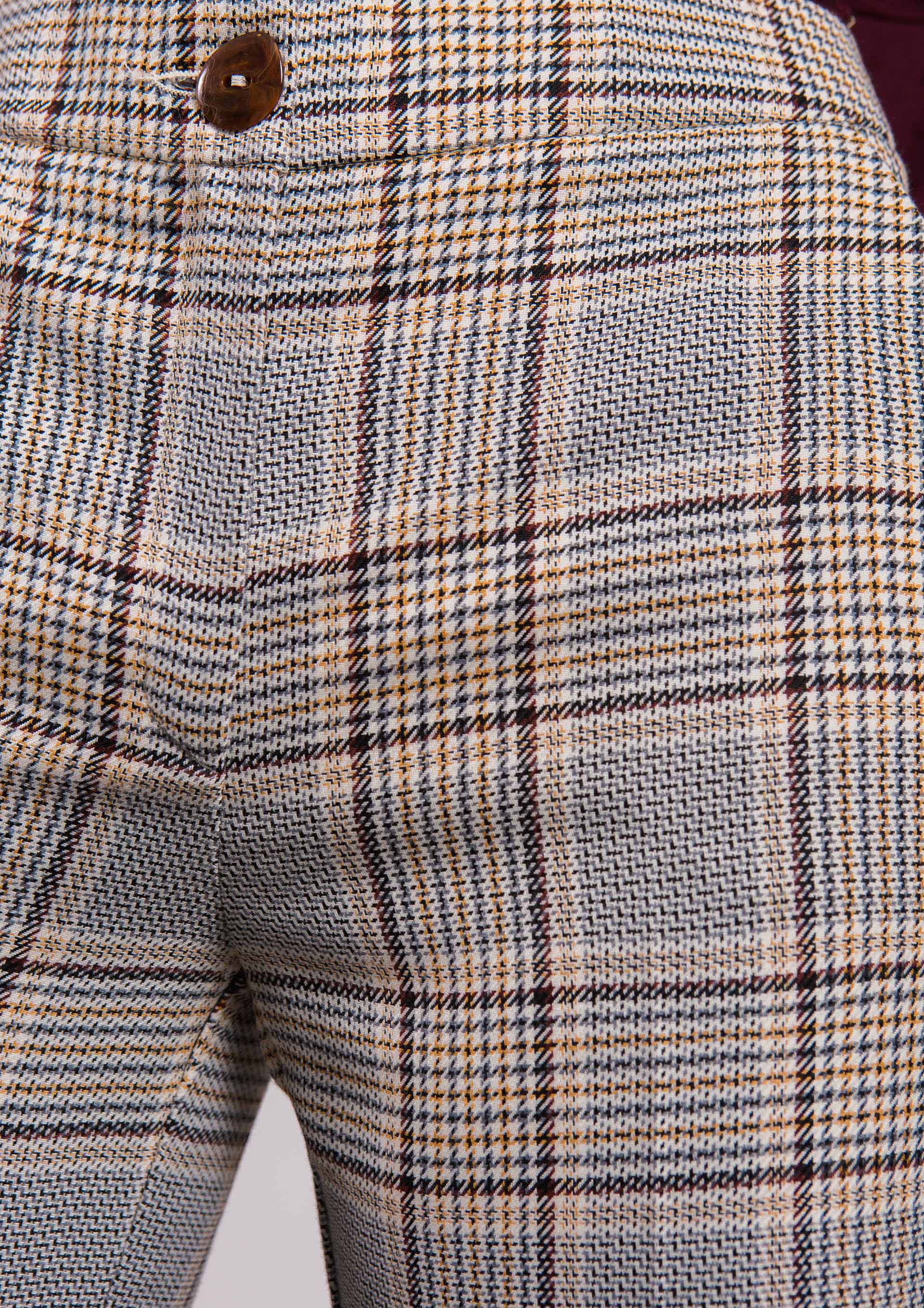 Straight Prince of Wales check trousers