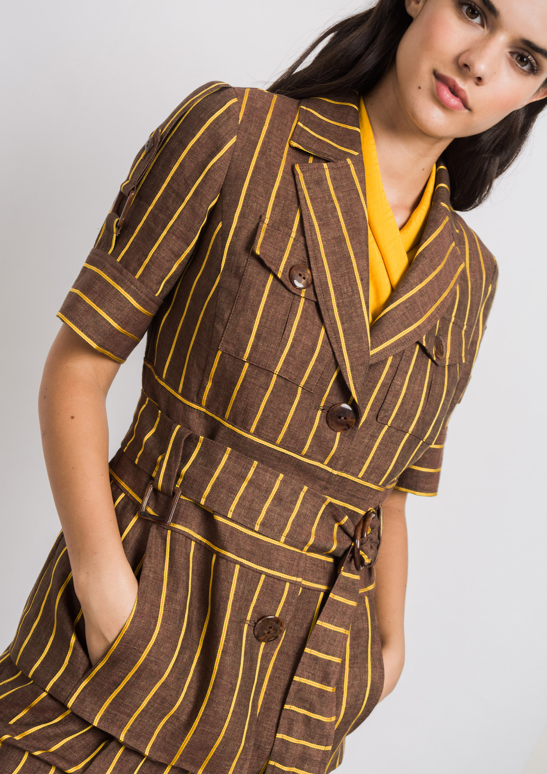 Brown striped jacket