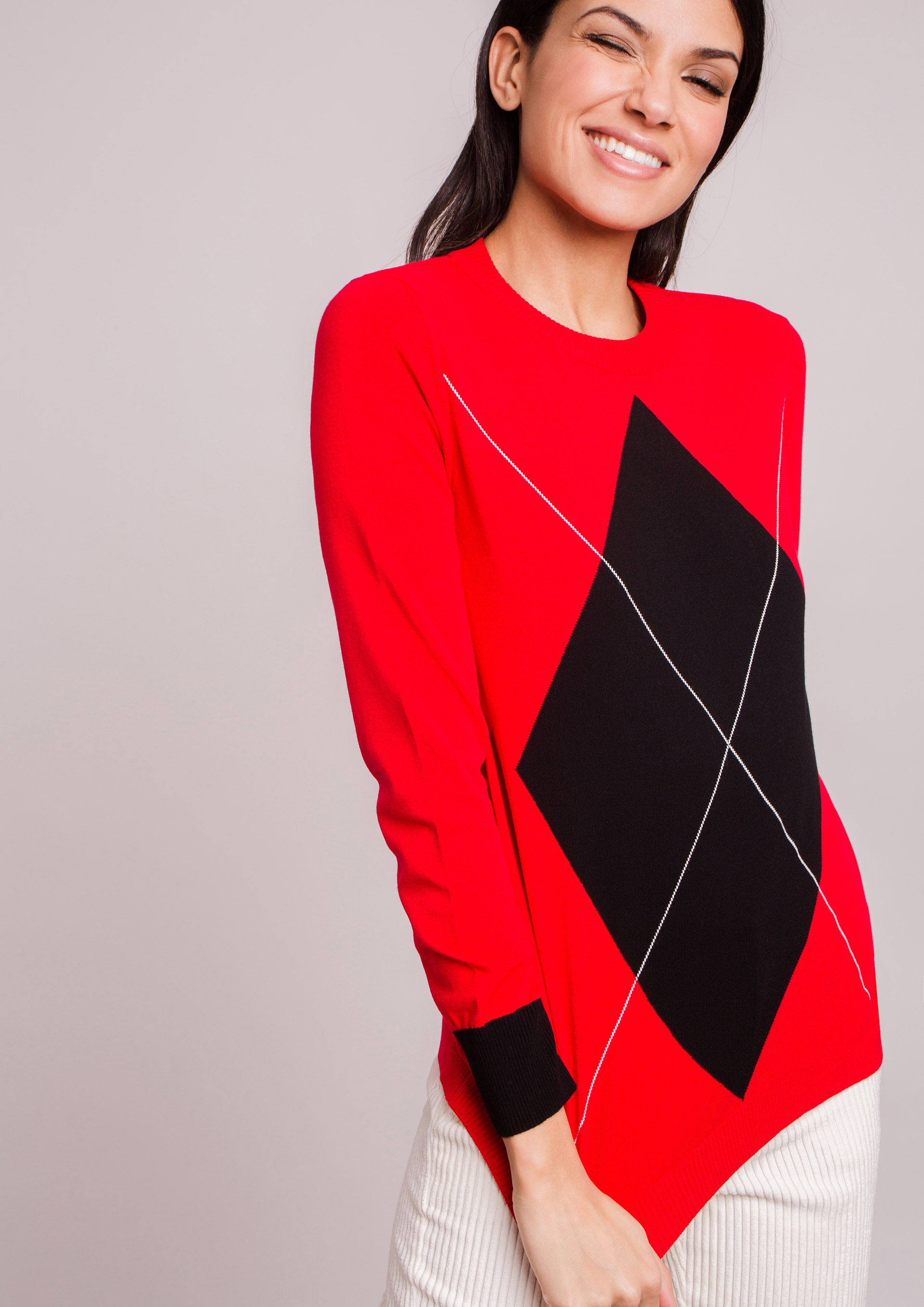 Red Diamond Pattern Sweater red-diamond-pattern-sweater