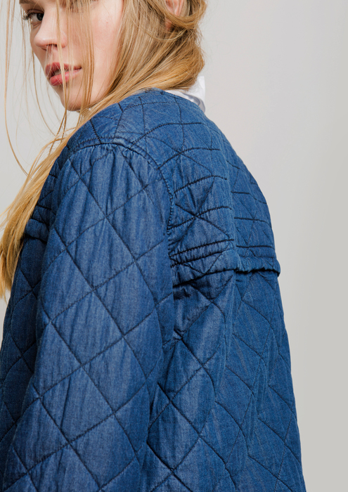 Quilted denim jacket. Quilted denim jacket.